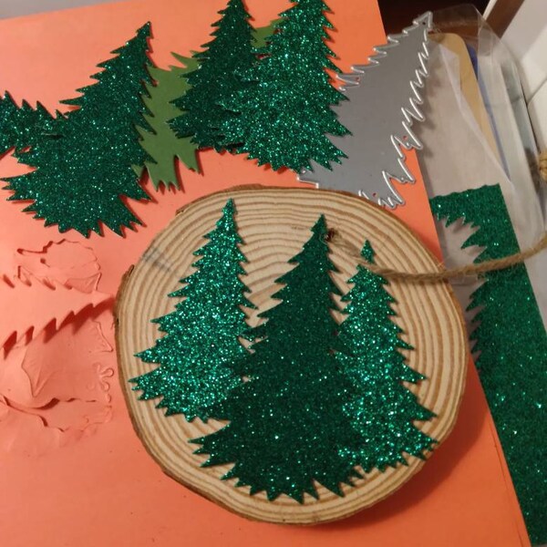 Pine Trees Metal Cutting Dies - Christmas Tree Crafting Dies - Holiday ...