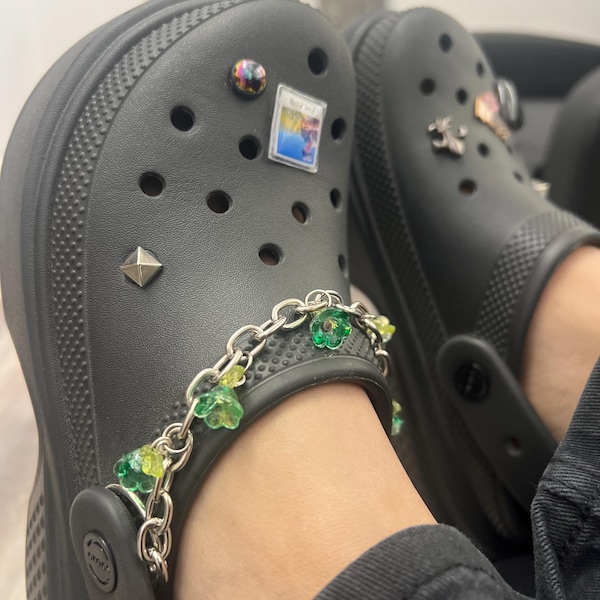 Cute Cartoon Shoe Buckles Set With Chain,crystal Animal Shoe Charms ...