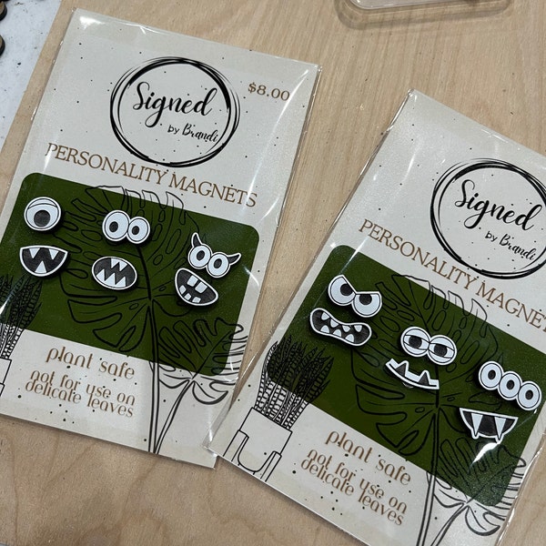 Full Set SVG Plant Personality Magnets | Glowforge Laser Engraving Cut ...