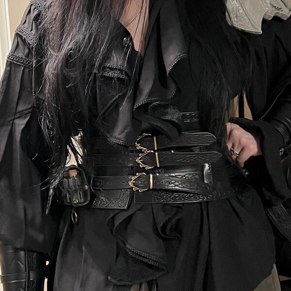 Armstreet Viking War Corset Belt With Embossing gudrun the Wolfdottir ...