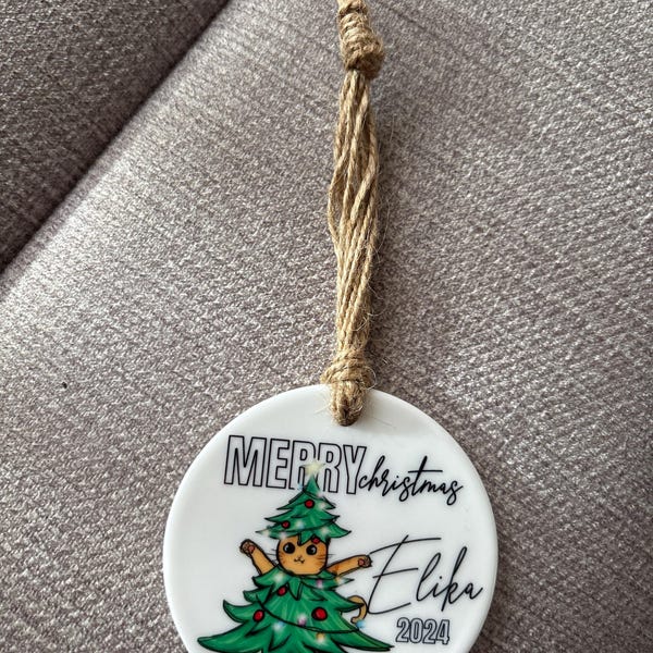 Yellow Ball Python Snake Custom Christmas Ornament of Python, Personalized Tree Ornament ...