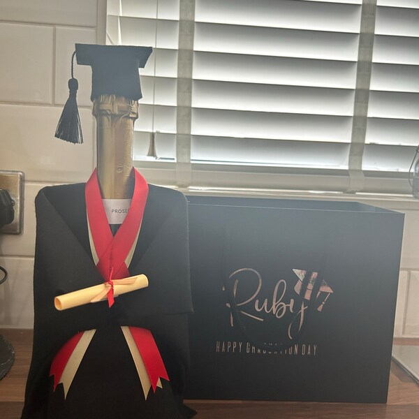 Graduation Bottle Cover Set. Grad Gift for Him / Grad Gift for Her ...