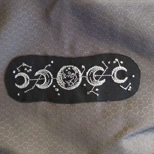 Moon Phase Patch, Celestial Patch, Lunar Patch, Embroidered ...