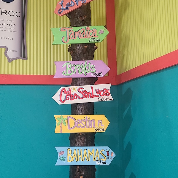 Custom Directional Arrow Signs,personalized Outdoor Destination Sign ...