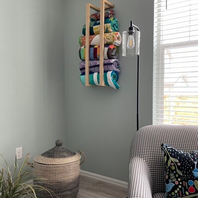 Blanket Floating Wall Rack Display // FREE SHIPPING // Modern ...