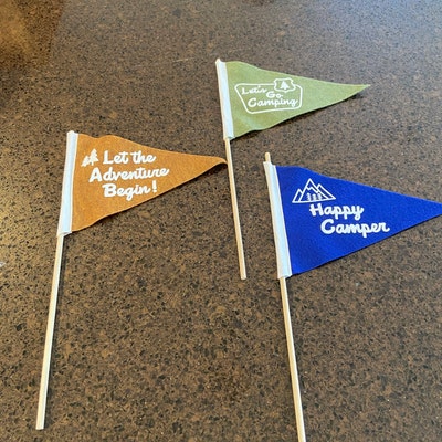 Custom Waving Hand Flag, Triangle Pennant Flag Party Favors, Solid ...