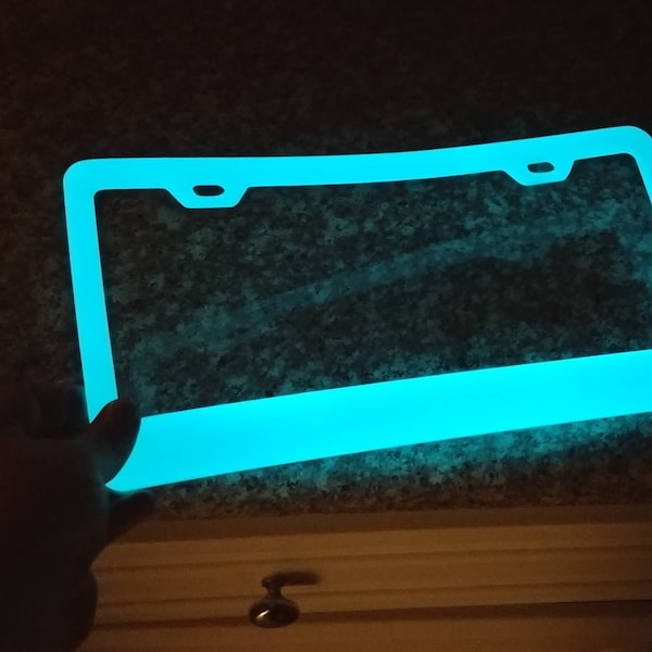 Glow in the Dark License Plate Frame, Neon Glow Car Accessory, Cute Car ...