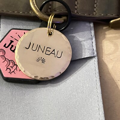 Simple Custom Hand Stamped Dog Tag, Dog Tags for Dogs, Pet Id Tag ...