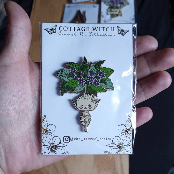Cottage Witch Enamel Pins: BELLE’S COLLECTION. Witch Fairy Mandrake ...