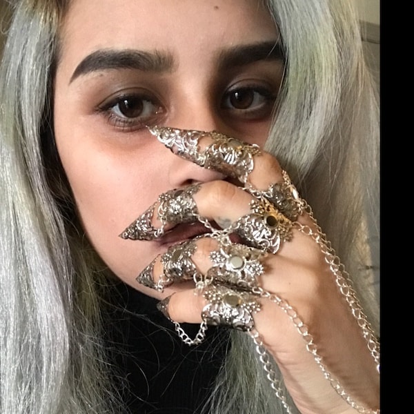 Full Hand Claws "ophelia" Gothic Jewelry Gift Finger Claw - Goth ...