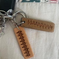 Engraved Oak Wood Hotel Room Keychains: Personalized Wooden Key Rings ...