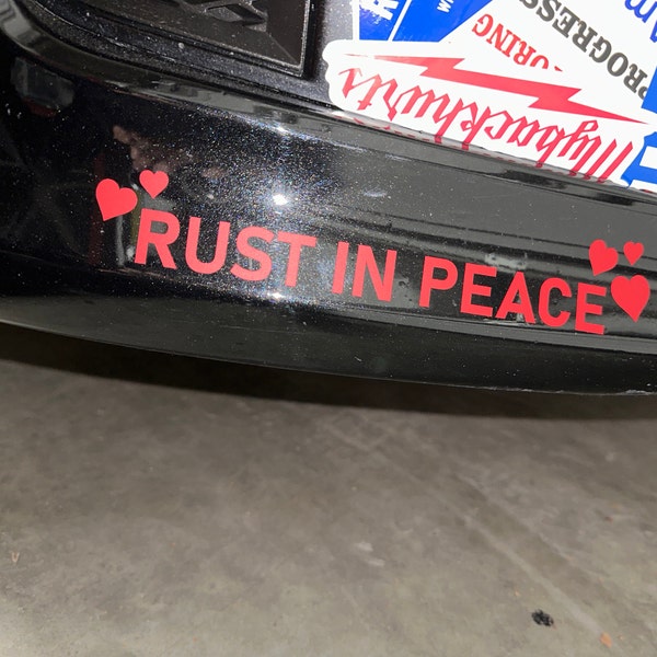 RUST IN PEACE Transparent Decal Window Sticker - Etsy