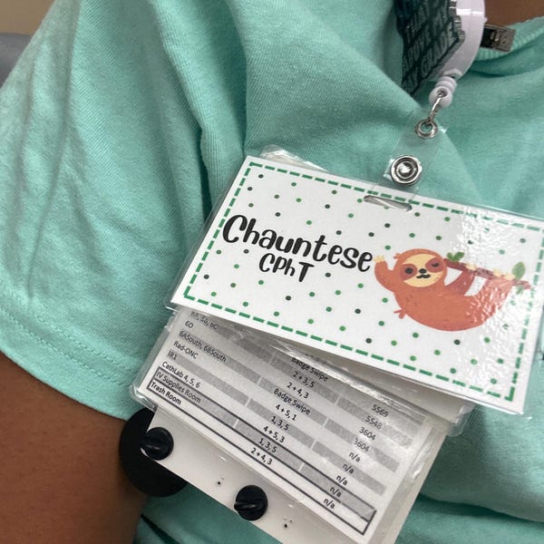 Badge Name Tag, Sloth Badge Name Tag, NICU Nurse Badge Name Tag, Nurse ...