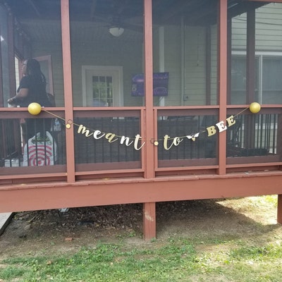 Meant to BEE Banner, With Bee and Beehive, Bee Theme Engagement Banner ...