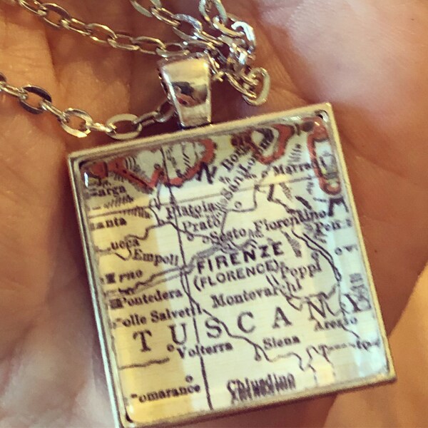 Custom Map Jewelry You Choose Worldwide City Location Map Pendant ...