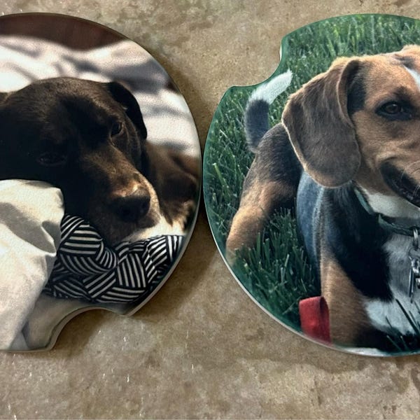Personalized Car Coasters Set of 2, Photo Car Coasters, Custom Car ...