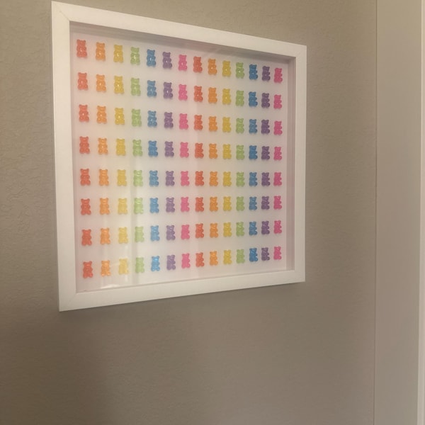 Rainbow Gummy Bear Box Frame Picture/bright/colourful/decor - Etsy