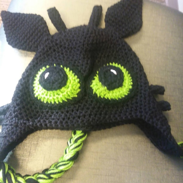 Crochet Toothless INSPIRED Beanie/ Knit Toothless Hat/ Knit Dragon Hat ...