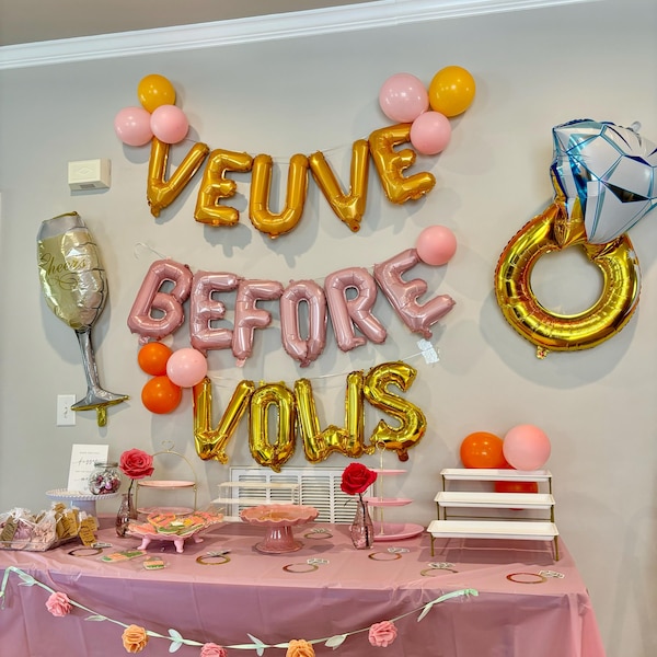 Veuve Themed Bachelorette Party Decorations Veuve Bach Party Decor ...