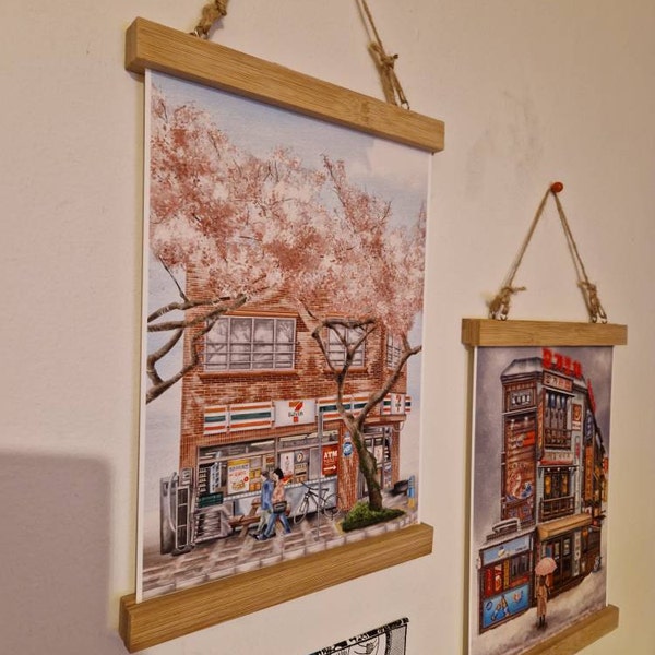 Korean Art / Sunset in Bukchon Hanok Village/ Seoul Sunset,korean Wall ...