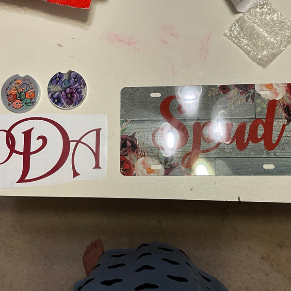 Sunflowers on Rustic Wood License Plate Car Tag Sublimation Digital ...