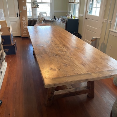 Long Farmhouse Table, Large Farm Table, Rustic Table, Custom Farm Table ...