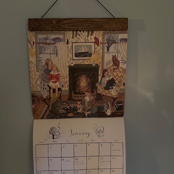 2024 Printable Vintage Art Calendar, 11x17 and US Letter Size, Wall ...