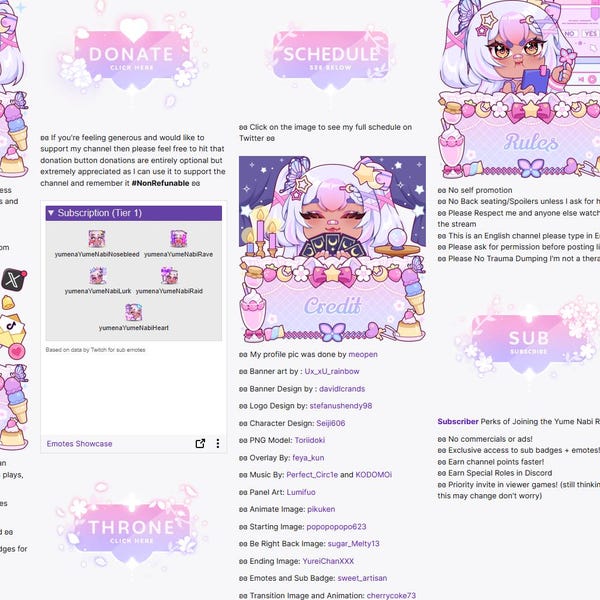 Twitch Sub Heart Badges + Flairs | Cute Colorful Rainbow Streamer ...