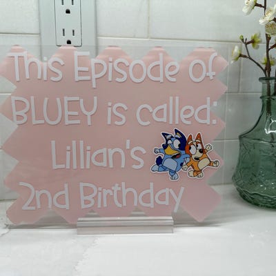Bluey Birthday Party Welcome Sign, Kid's Party Sign, Bluey Dog Birthday ...