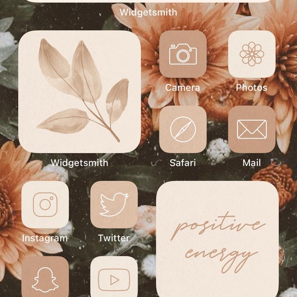 Neutral Palette App Icons, Ios Icons Aesthetic, Boho Ios Icons, Cream ...