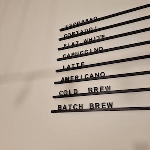 Wall Mounted Menu Rails With Changeable Letters, Wood Wall Menu Board ...