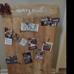 Merry Mail STENCIL for Painting Wood Signs Christmas Winter Walls ...