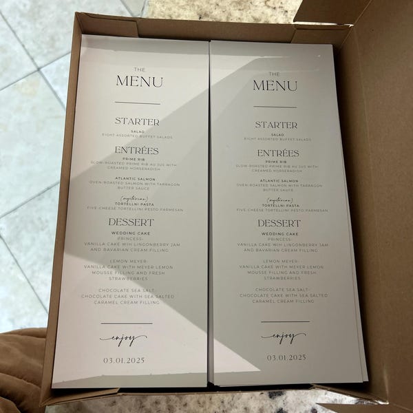 Modern Simplistic Dinner Menu Template - Etsy