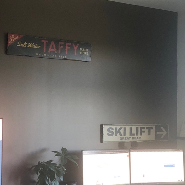 Salt Water Taffy Sign, Custom Boardwalk Sign, Beach Gift for Ocean ...