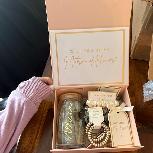 Personalized Bridesmaid Proposal Box: Hair Accessories Gift Set - Etsy