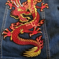 Big Embroidered Dragon Patch Dragon Patches Iron on Patch - Etsy Australia
