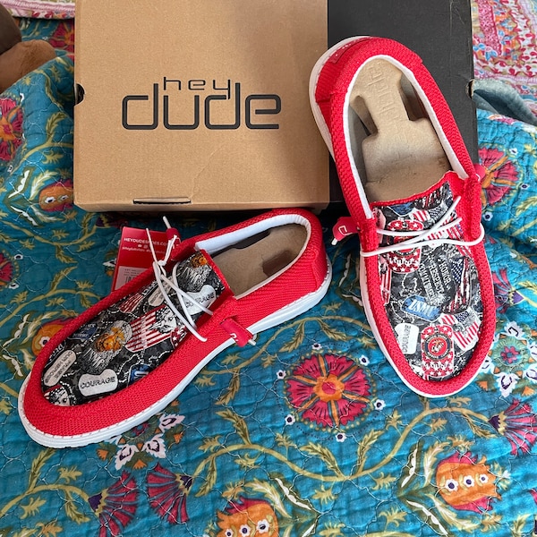 Custom USMC Marine’s Hey Dude Shoe - Men’s - Etsy