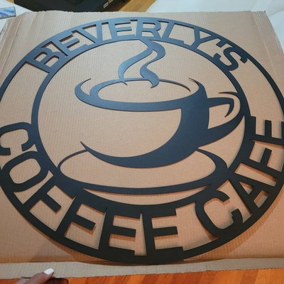 Café Sign, Coffee Cafe Sign, Custom Café, Coffee Lover, Metal Coffee ...