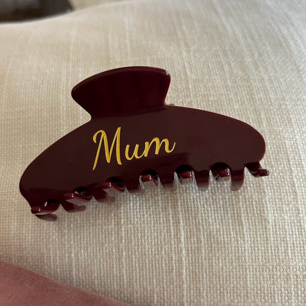 Personalized Hair Claw Clip, Engraved Customized Name Claw Clip, Custom ...