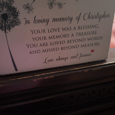 Memorial Stone With Your Custom Words. Indoor/outdoor. 6x9x2 Concrete ...