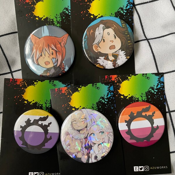 Suprised Meme Emet Selch / Graha Tia 1.5inch/1.75inch Pinback Buttons ...