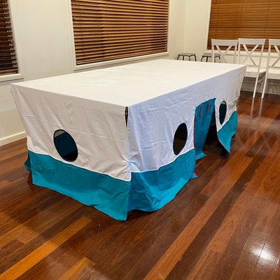 Tablecloth Play House, Table Playhouse, Table Tent, Play Tent, Outdoor ...