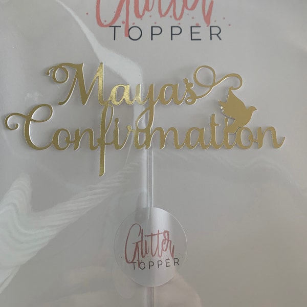 Personalized Confirmation Cake Topper, Confirmation Cake Topper, God ...