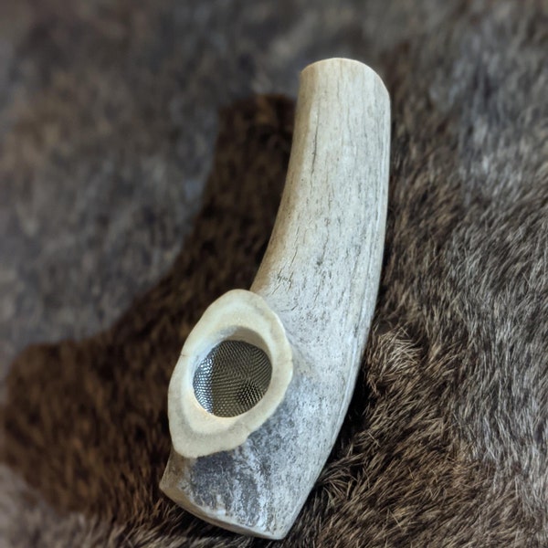 Whitetail Antler Pipe for Smoking - Etsy