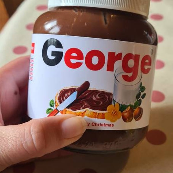 Personalized Nutella Label With Name, Custom Nutella Label for ...