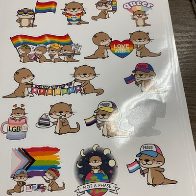 Premium Vector Clipart Kawaii LGBTQ Pride Otter Cute Otter Queer Pride ...