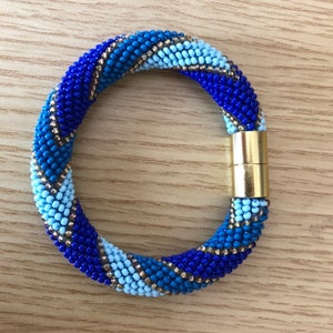 Green Serpent Bead Crochet Necklace Kit Statement Jewelry Python ...