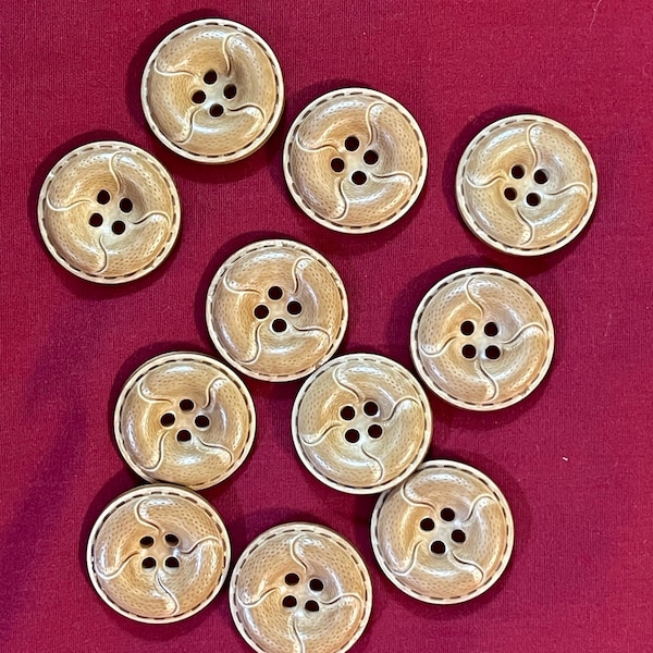 Gold Rim 4 Hole Small Buttons 1/2" Vintage Buttons for Clothing / Shirt ...