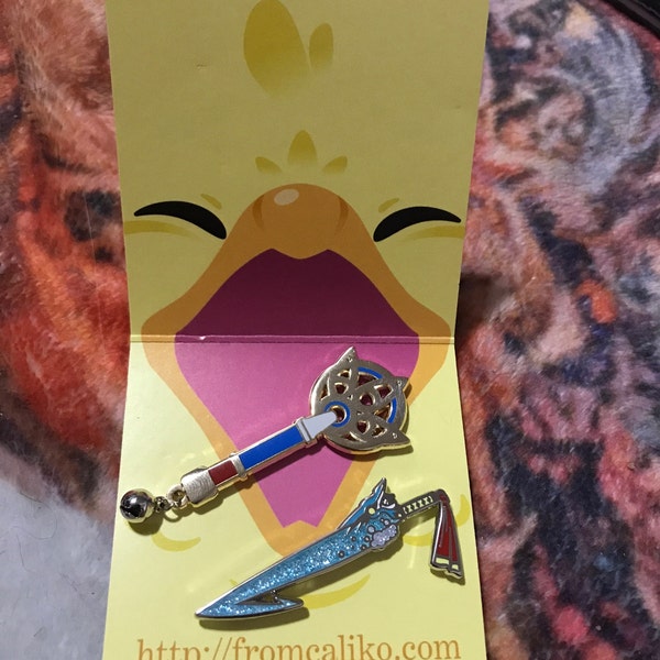 Final Fantasy Weapons Enamel Pins FF7 Buster Sword FF8 Gunblade FFX ...