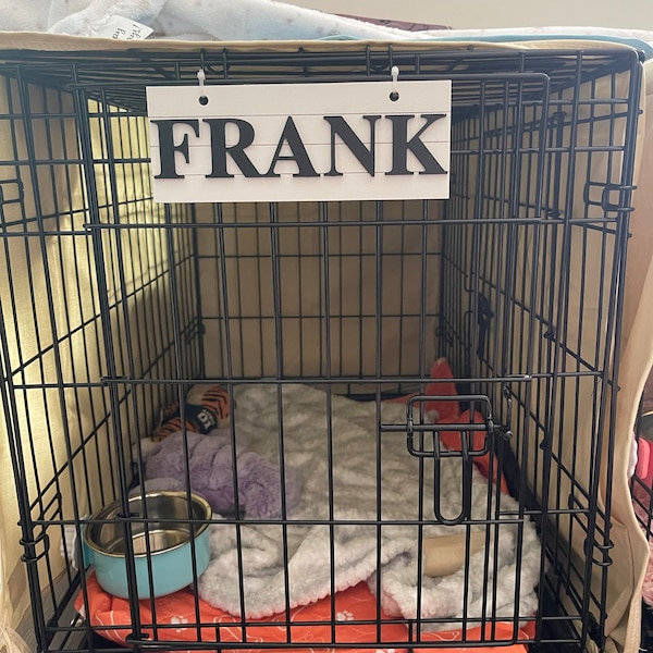 Personalized Pet Crate Sign | Personalized Hanging Crate Tag | Gift for ...